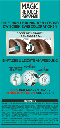 L'ORÉAL PARiS MAGIC RETOUCH Ansatzset zur Abdeckung von grauem Haar, 5 ...