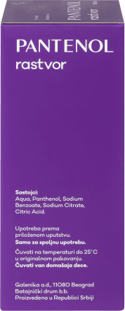 Galenika PANTENOL rastvor - Dekspantenol 5%, 100 ml | dm.rs