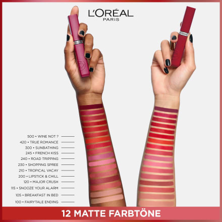 L'ORÉAL PARiS Lippenstift Infaillible Matte Resistance 16H, 100 ...