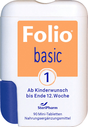 Folio Basic 1 Folsäure Mini-Tabletten, 90 St dauerhaft günstig online ...