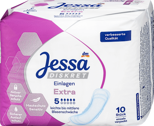 Jessa DISKRET Einlagen Inkontinenz Extra, 10 St dauerhaft günstig ...