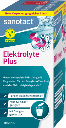 sanotact Elektrolyte Plus Sticks 20 St, 120 g dauerhaft günstig online ...