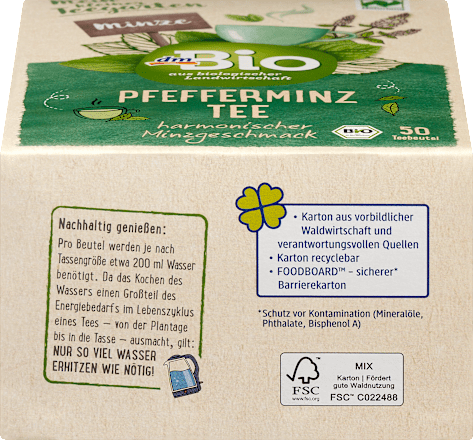 dmBio Kräutertee Pfefferminze (50 Beutel), 75 g dauerhaft günstig ...