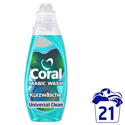 Coral Vollwaschmittel flüssig Magic Wash, 21 Wl dauerhaft günstig ...