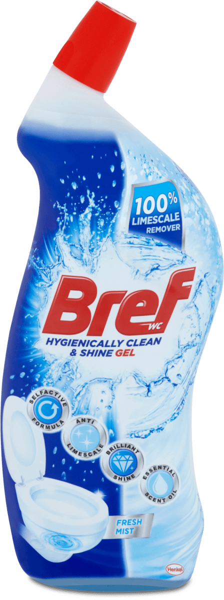 Bref Hygienically Clean & Shine WC gel Fresh Mist, 700 ml | dm.cz