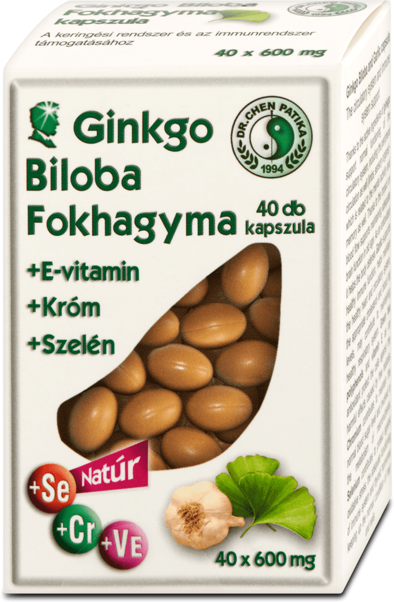 DR CHEN PATIKA Ginkgo biloba fokhagyma kapszula, 40 db | dm.hu