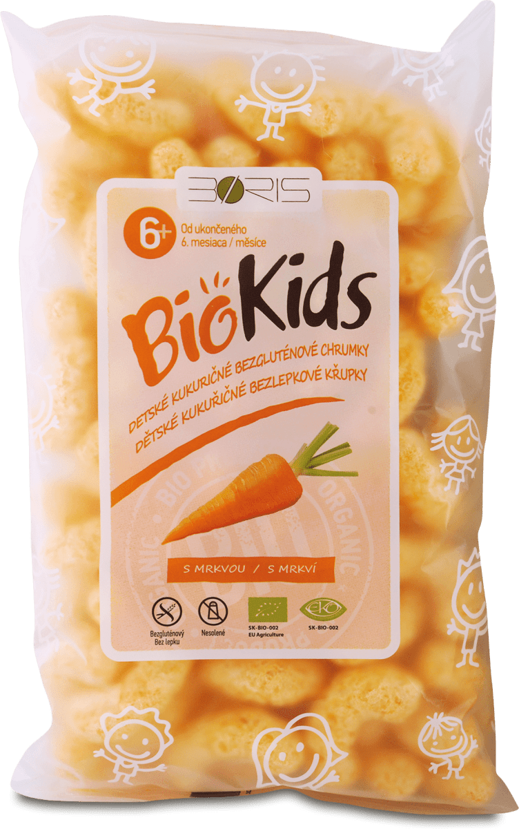 BioKids Detské kukuričné bezgluténové chrumky s mrkvou, 55 g nakupujte ...