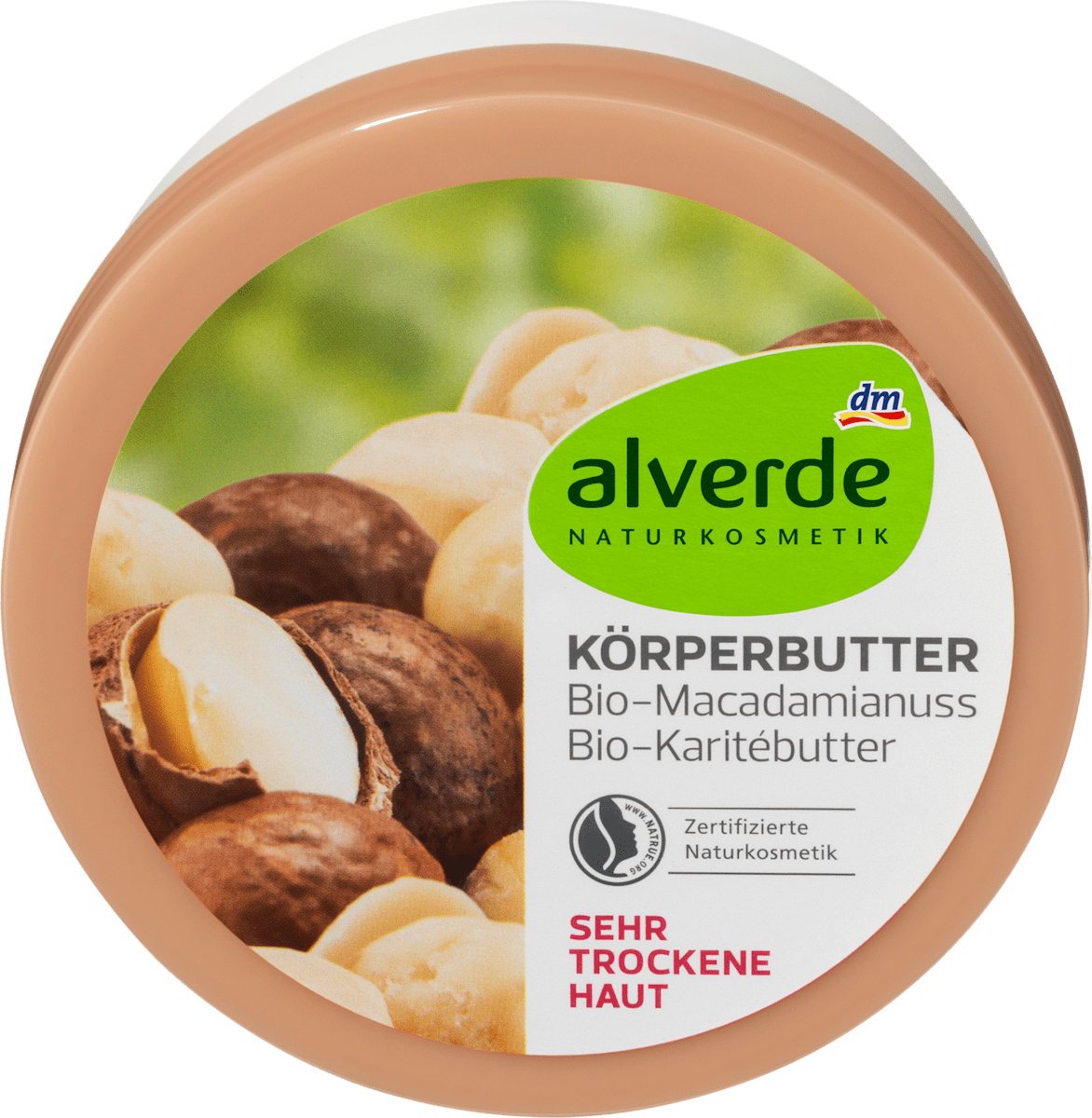 alverde NATURKOSMETIK Körperbutter Macadamianuss Karitébutter, 200 ml ...