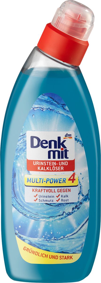 Denkmit WC-Reiniger Gel Urinstein- und Kalklöser Multi-Power, 750 ml ...