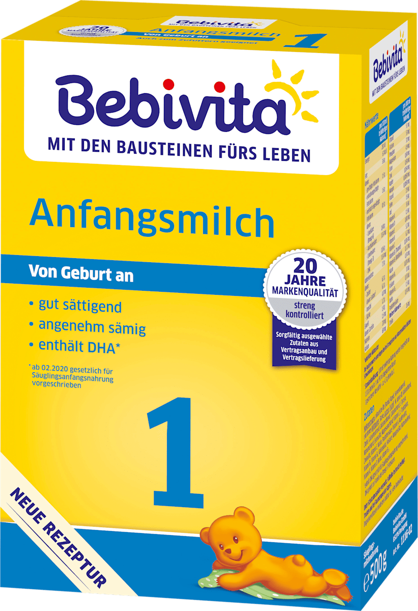 Bebivita Anfangsmilch 1 von Geburt an, 0,5 kg dauerhaft günstig online ...