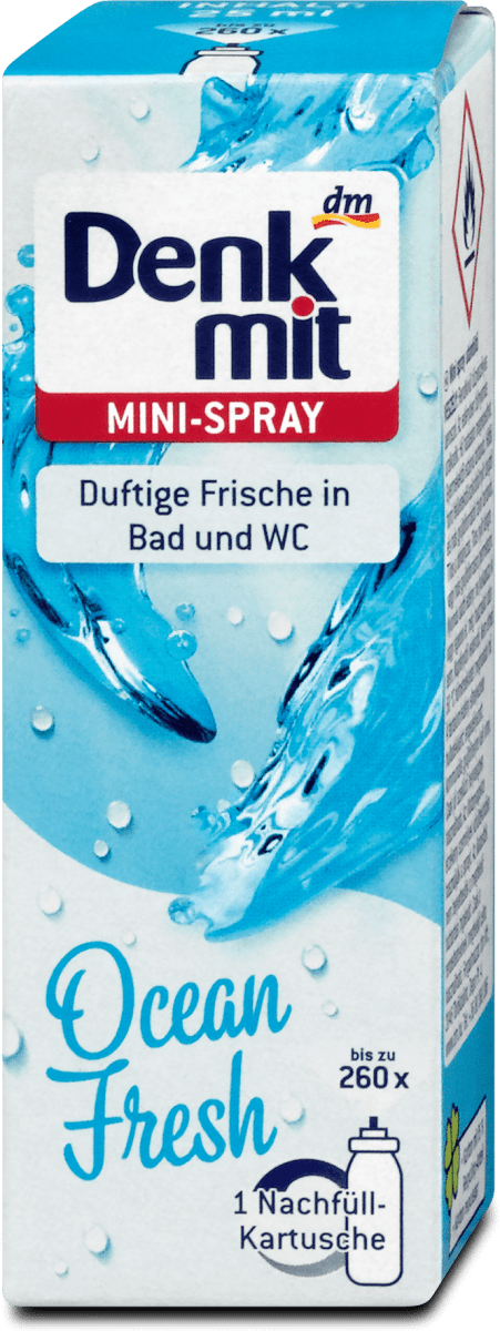 Denkmit WC osvěžovač vzduchu mini Ocean Fresh náhradní náplň, 25 ml | dm.cz