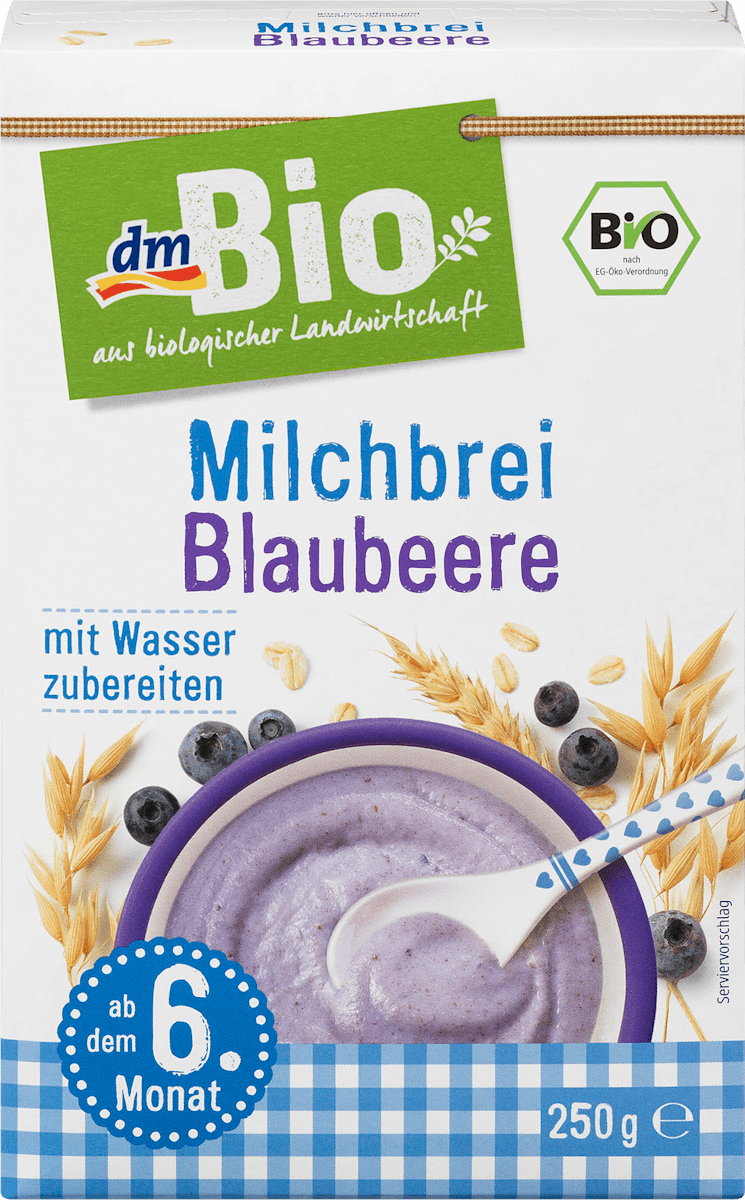dmBio Milchbrei Blaubeere ab 6.Monat, 250 g dauerhaft günstig online ...