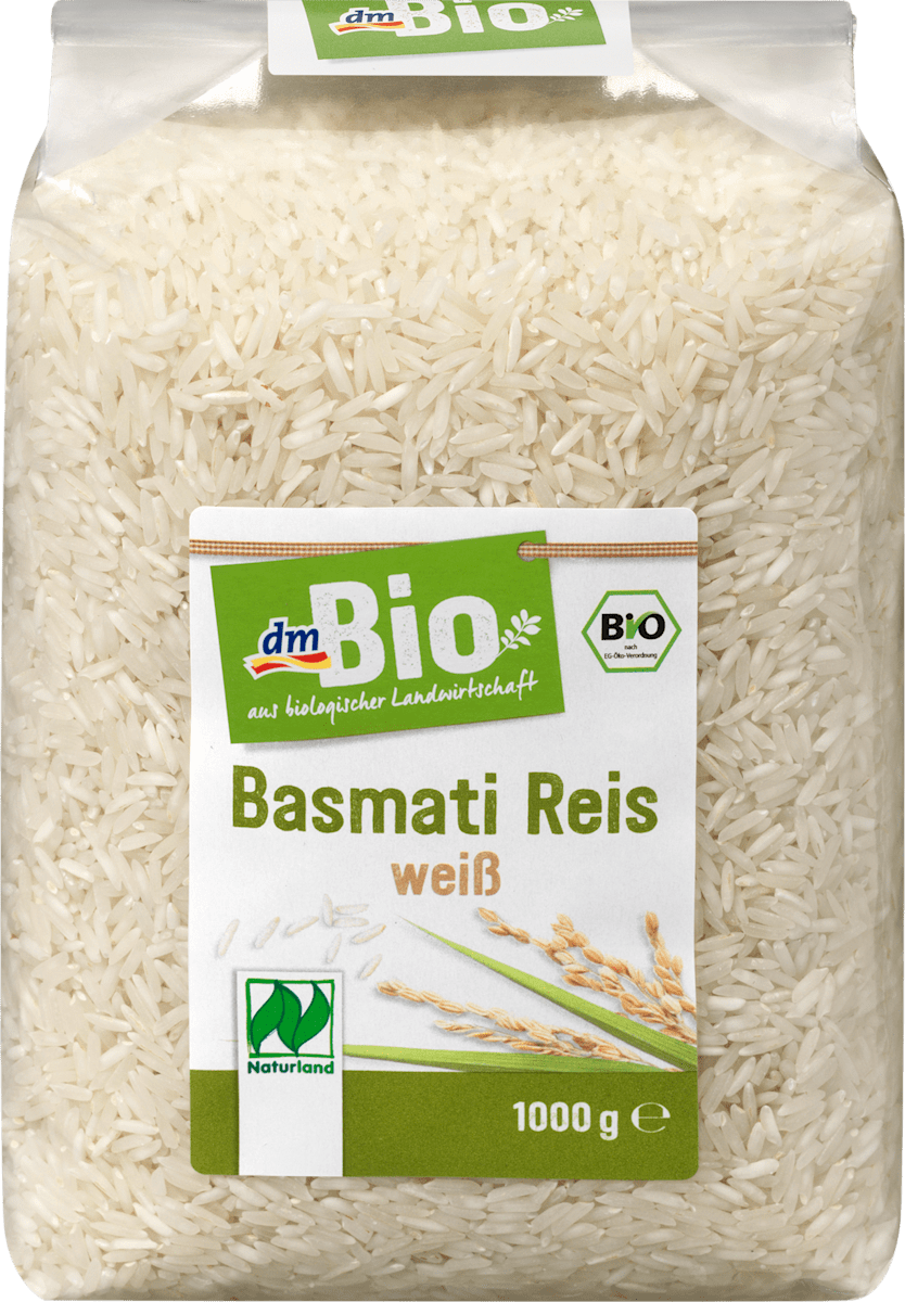 dmBio Reis, Basmati-Reis weiß, Naturland, 1000 g dauerhaft günstig ...