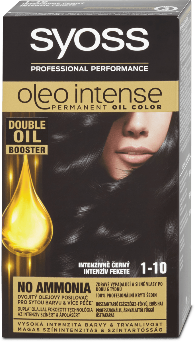 syoss Oleo Intense Barva za lase 1-10 intenzivno črna, 1 kos | dm.si