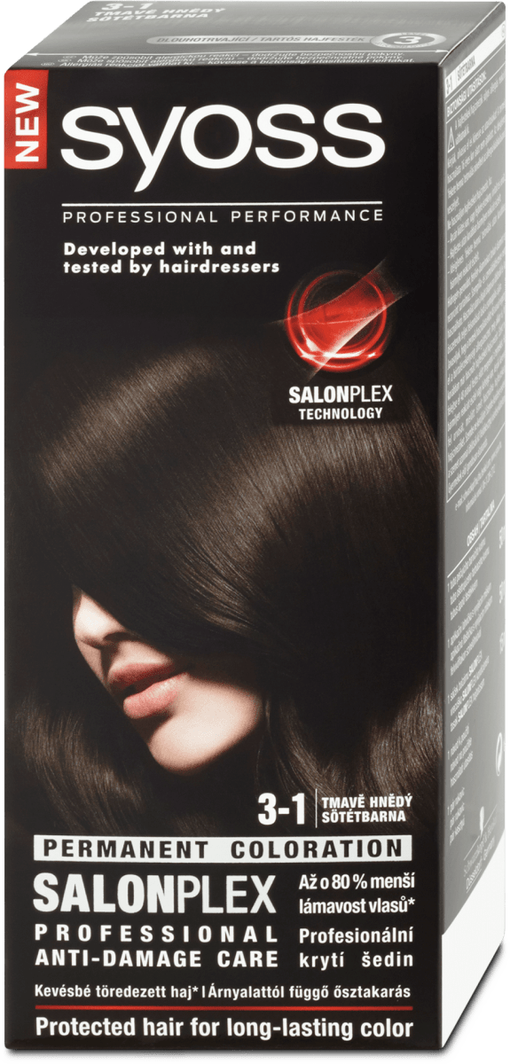 syoss barva na vlasy Tmavě Hnědý 3-1, 1 ks | dm.cz