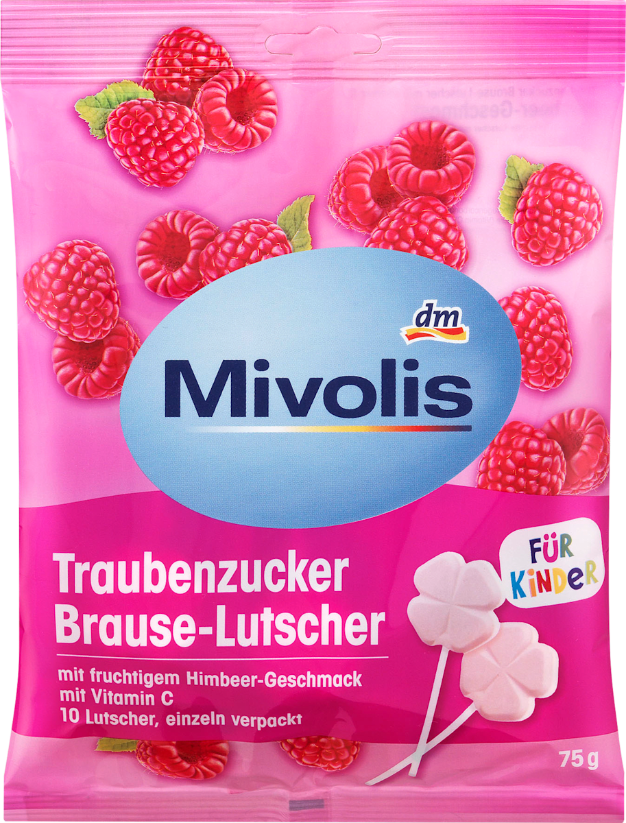 Mivolis Lutscher, Traubenzucker Himbeere 10 St, 75 g dauerhaft günstig ...