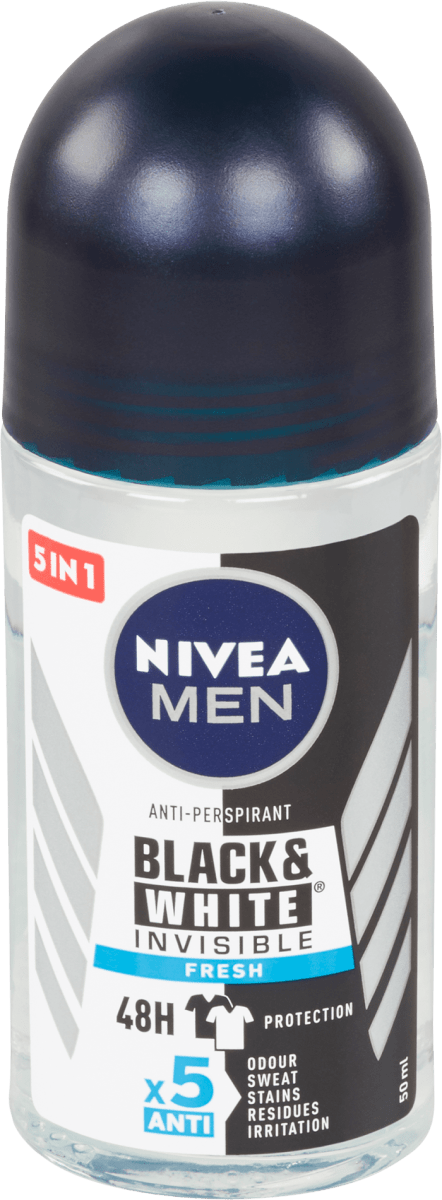 NIVEA MEN antiperspirant roll-on Black & White Fresh, 50 ml | dm.cz