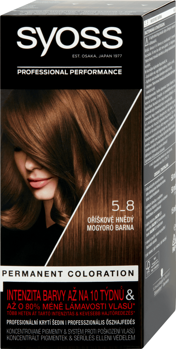 Syoss Color Tartós hajfesték mogyoró barna 5-8, 1 db | dm.hu