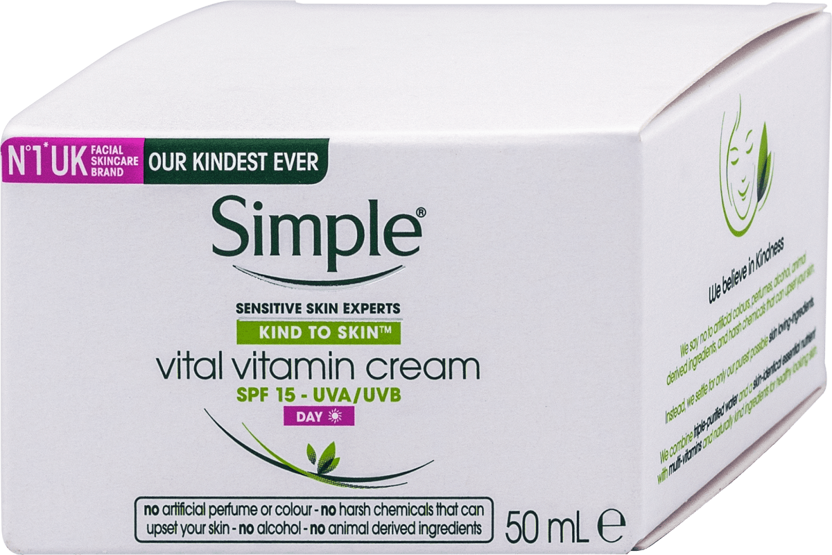 Simple Kind to skin dnevna krema za lice – vital vitamin, 50 ml | dm.hr