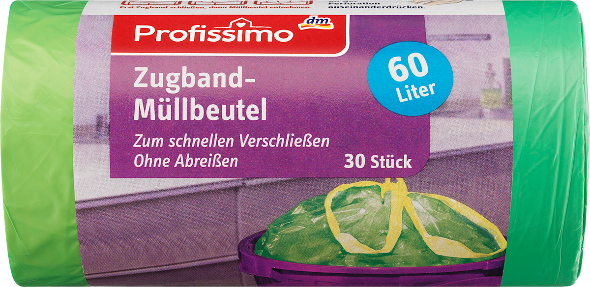 Profissimo Müllbeutel mit Zugband 60 l, 30 St dauerhaft günstig online ...
