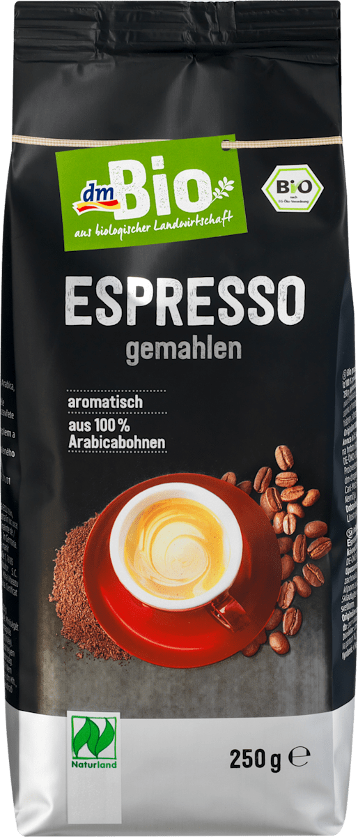 dmBio Kaffee, Espresso, gemahlen, Naturland, 250 g dauerhaft günstig ...