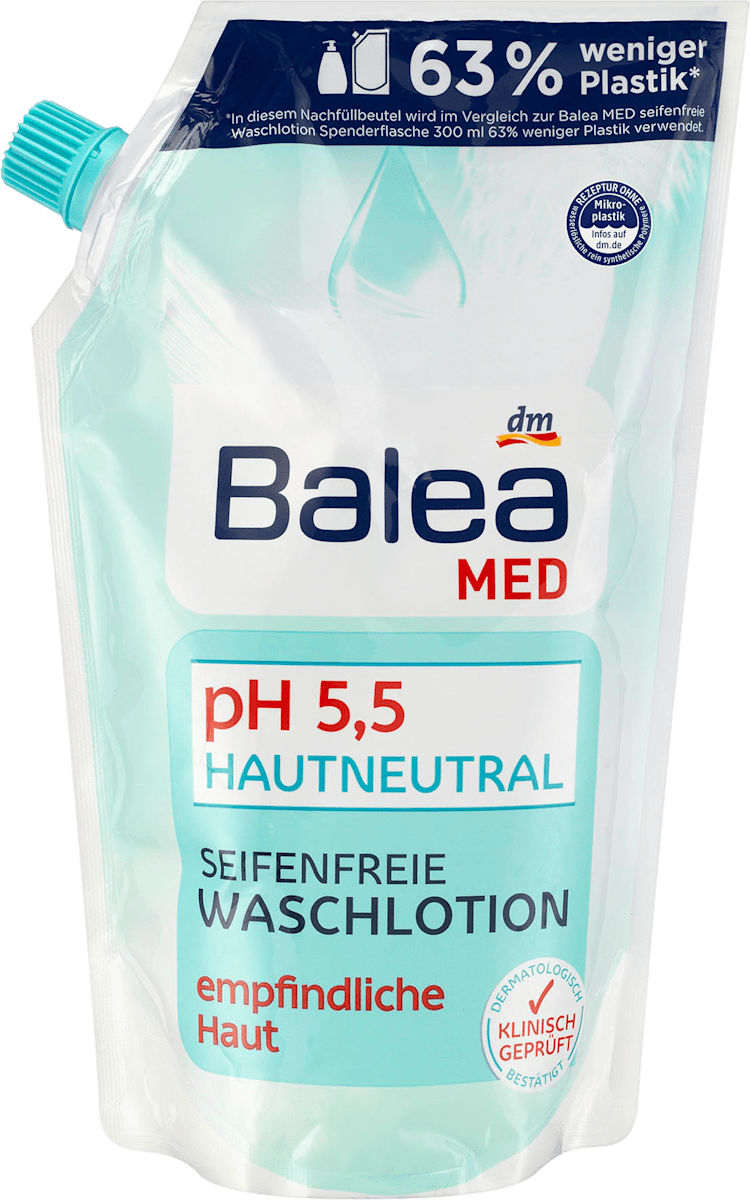 Balea MED Flüssigseife pH 5,5 hautneutral seifenfreie Waschlotion ...