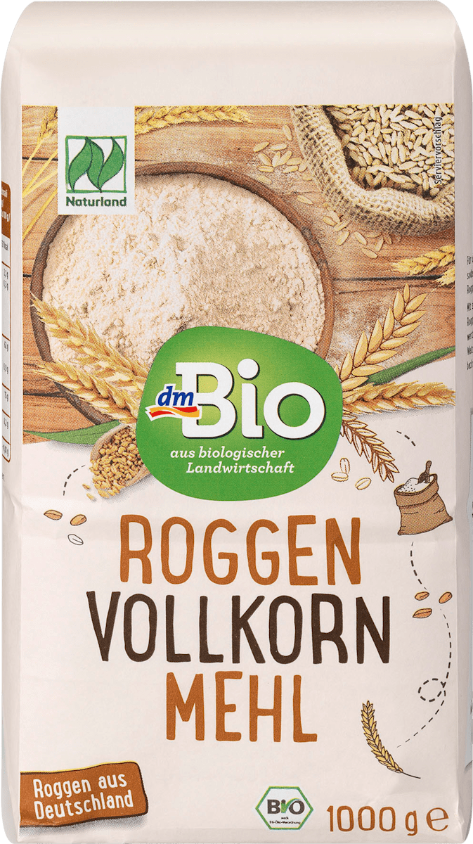 dmBio Mehl, Roggen Vollkorn, Naturland, 1000 g dauerhaft günstig online ...
