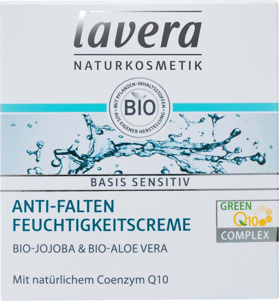 Lavera Tagespflege Feuchtigkeitscreme Basis Sensitiv mit Bio-Aloe Vera & Coenzym Q10, 50 ml ...