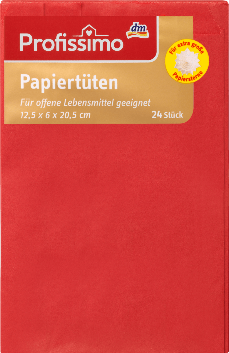 Profissimo Papiertüten rot, 24 St dauerhaft günstig online kaufen | dm.de