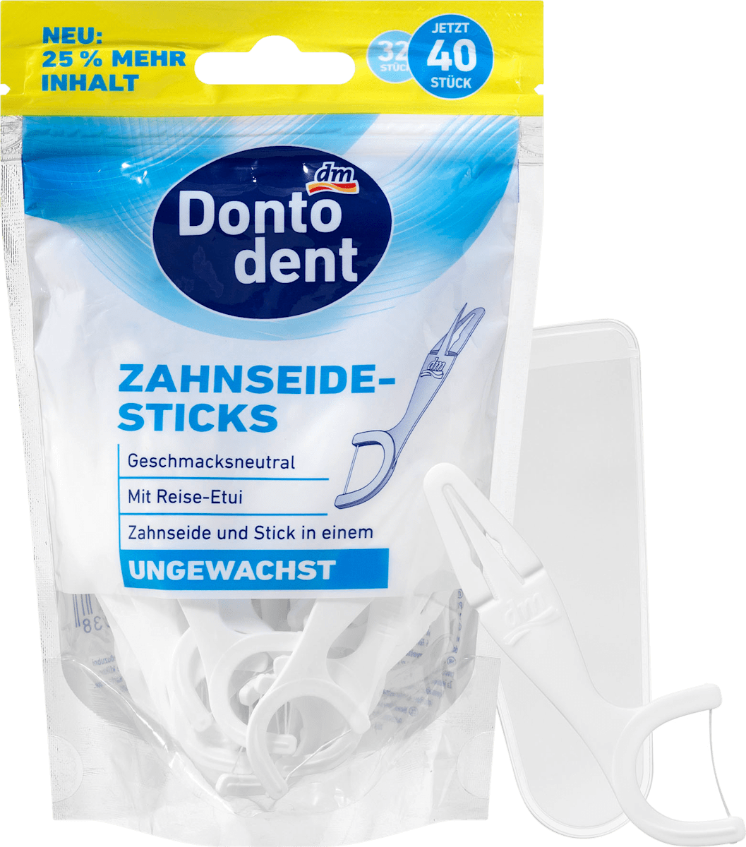 Dontodent Zahnseide-Sticks mit Etui, 40 St dauerhaft günstig online ...