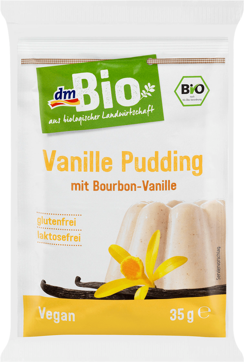 dmBio Pudding-Pulver, Vanille, Vanillepudding (3x35g), 105 g dauerhaft ...