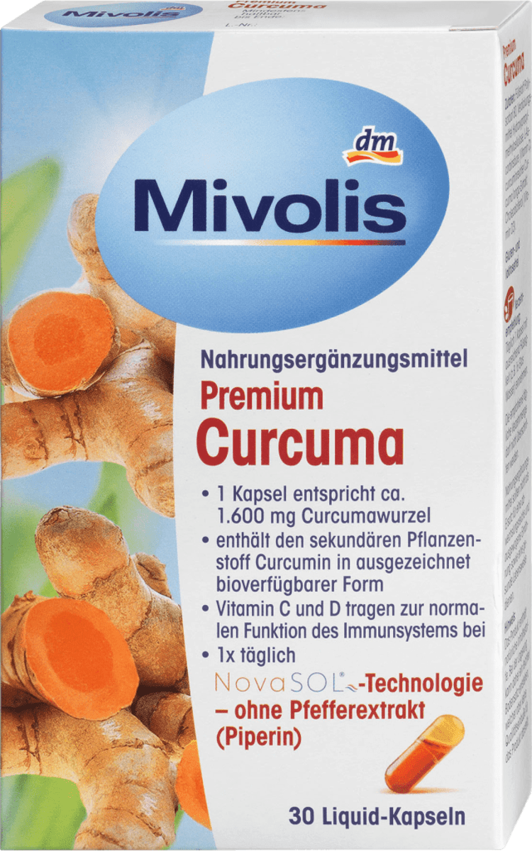 Mivolis Premium kapsle kurkuma, 19 g | dm.cz