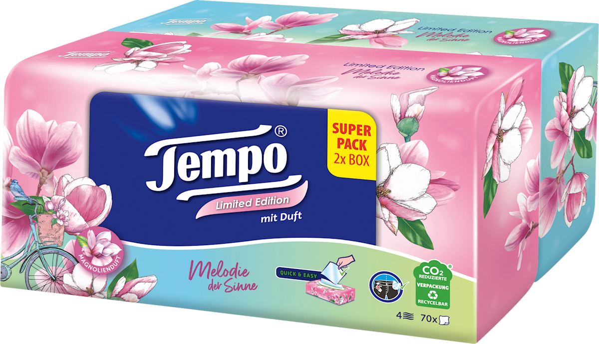 Tempo Taschentücher Box Duo-Box 2 x 70 St, 140 St dauerhaft günstig ...