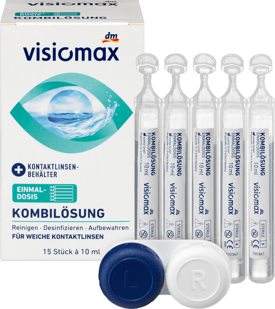 VISIOMAX Kombilösung Einmaldosis für weiche Kontaktlinsen, mit ...