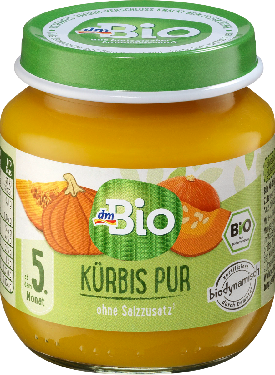 dmBio bio příkrm s dýní, 125 g | dm.cz