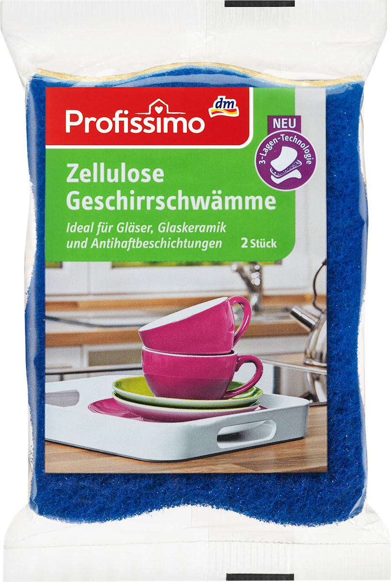 Profissimo Geschirrschwämme Zellulose, 2 St dauerhaft günstig online ...