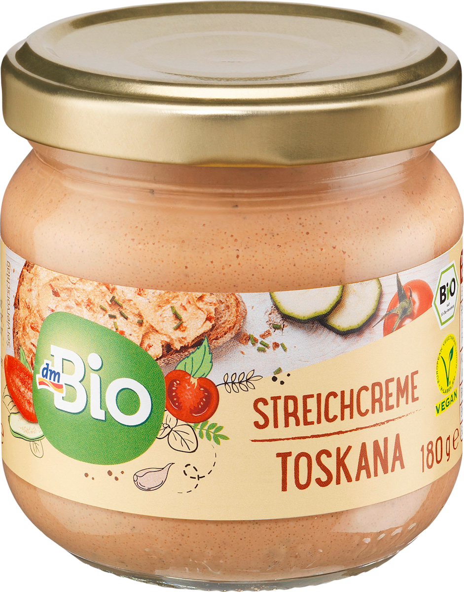 dmBio Aufstrich, Streichcreme Toskana mit Paprika & Tomaten, 180 g ...