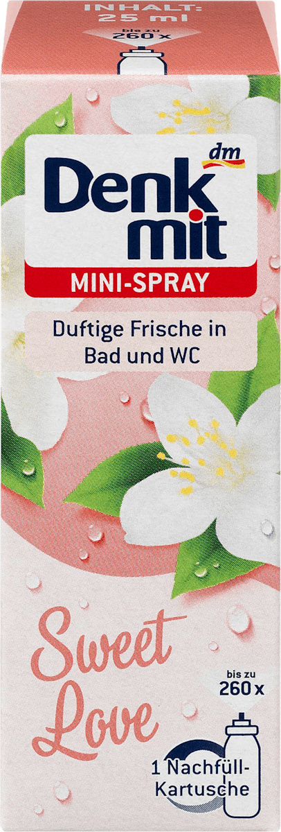 Denkmit Lufterfrischer Mini-Spray Sweet Love Nachfüllpack, 25 ml ...
