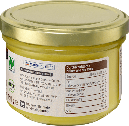 dmBio Ghee, geklärte Butter, Naturland, 180 g dauerhaft günstig online ...