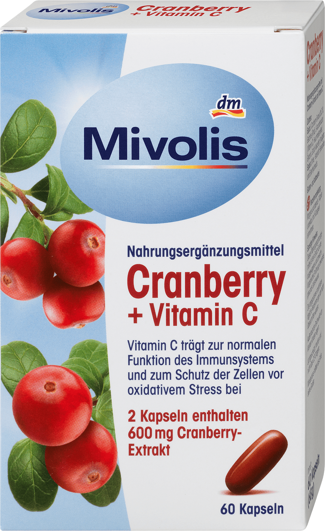 Kapsule s ekstraktom brusnice i vitaminom C, 60 kom.